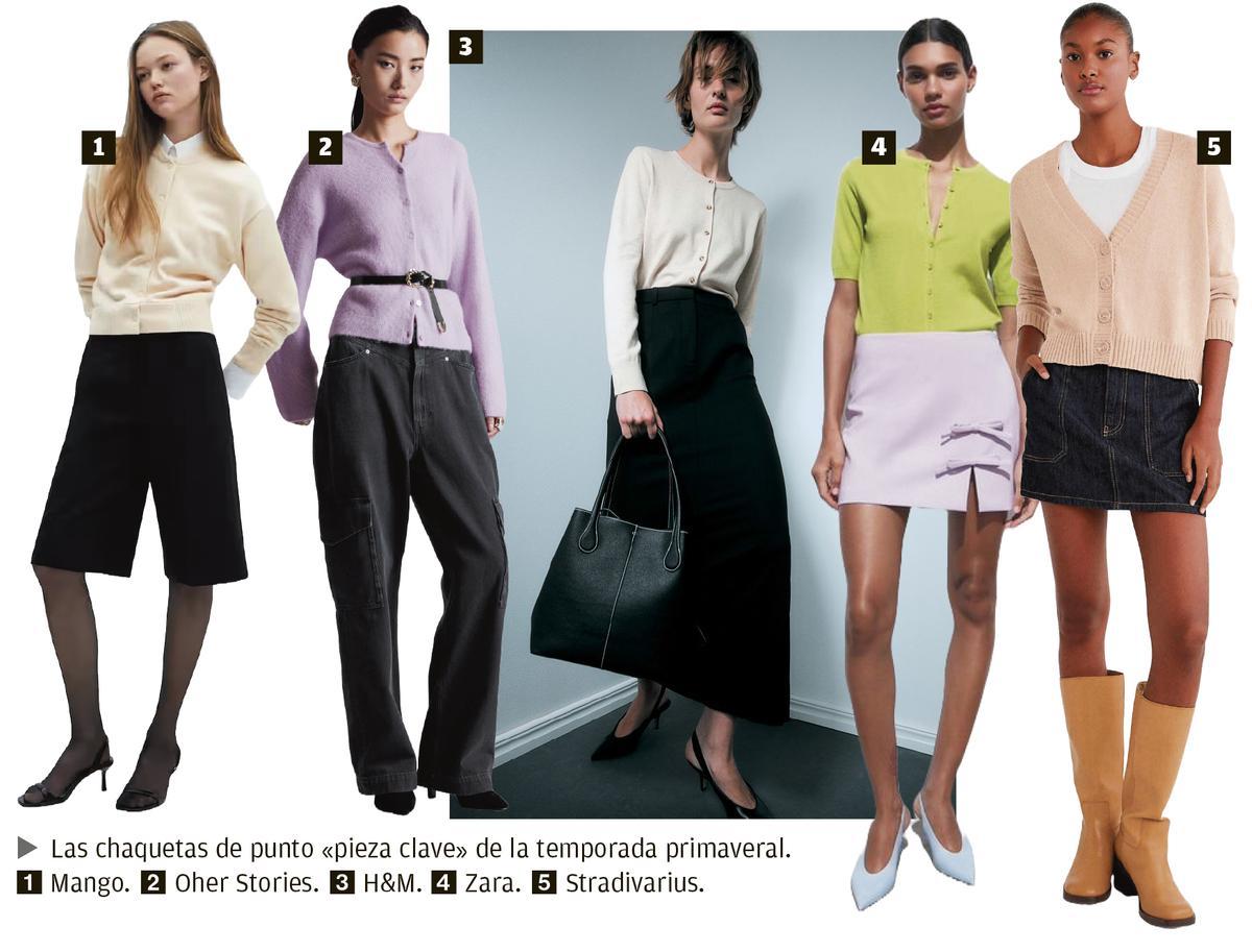 La chaqueta de punto es la prenda más versátil de la primavera