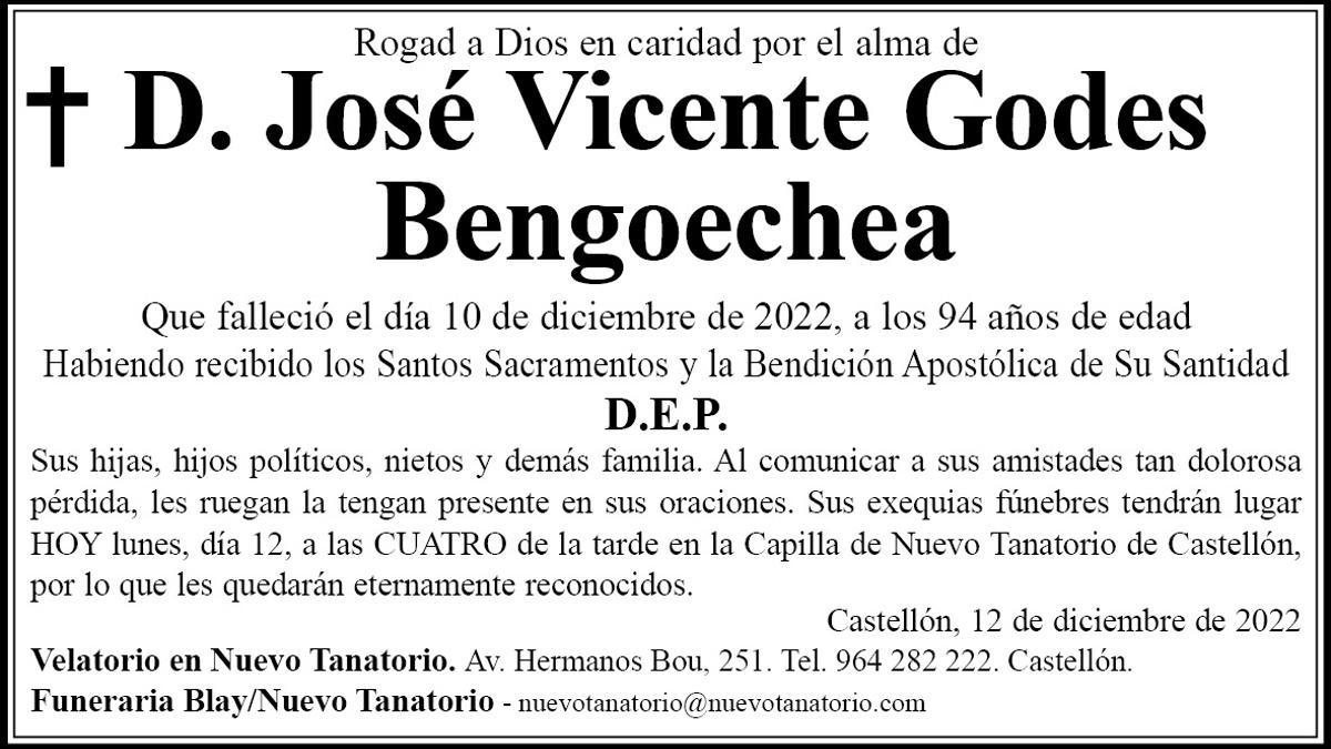 D. José Vicente Godes Bengoechea - El Periódico Mediterráneo
