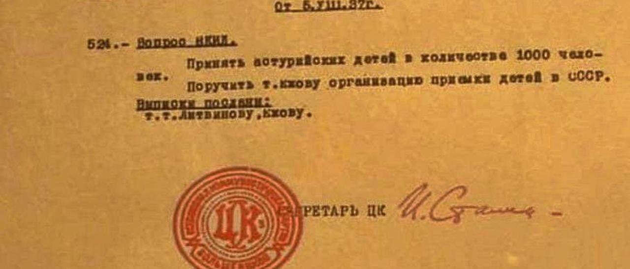 La firma de Stalin que salvó a mil niños - La Nueva España