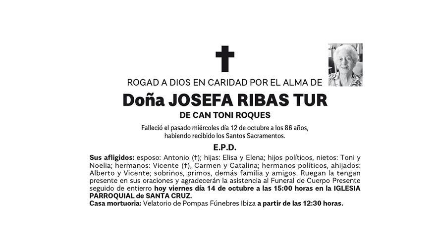 Esquela Josefa Ribas Tur - Diario de Ibiza