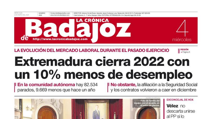 Consulta la portada correspondiente al día 4 de enero de 2023 - El ...