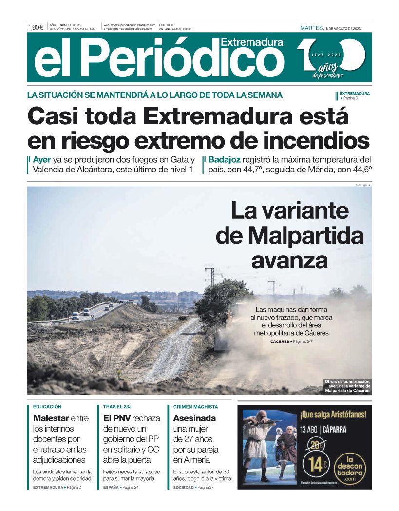 Consulta la portada correspondiente al día 8 de agosto de 2023 - El ...