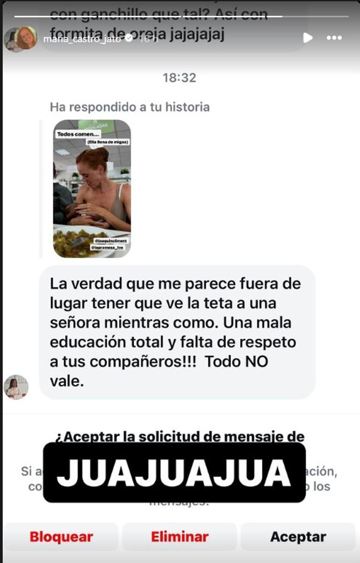 MARÍA CASTRO INSTAGRAM | "Todo no vale": atacan a María Castro por ...