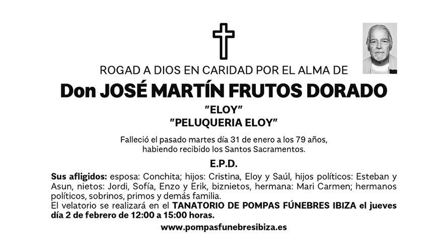 Esquela José Martín Frutos Dorado - Diario de Ibiza