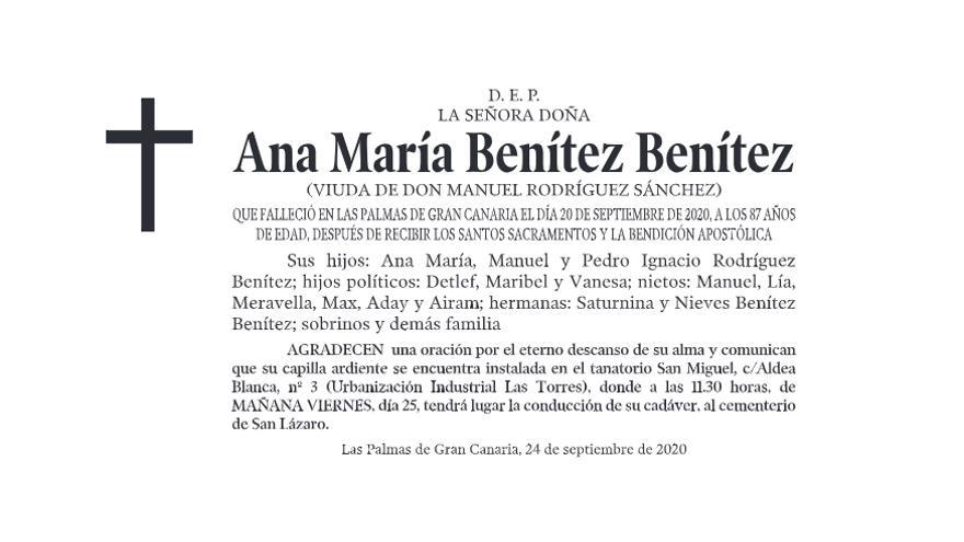 Ana María Benítez Benítez - La Provincia