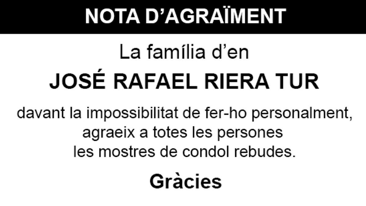 Nota José Rafael Riera Tur - Diario de Ibiza