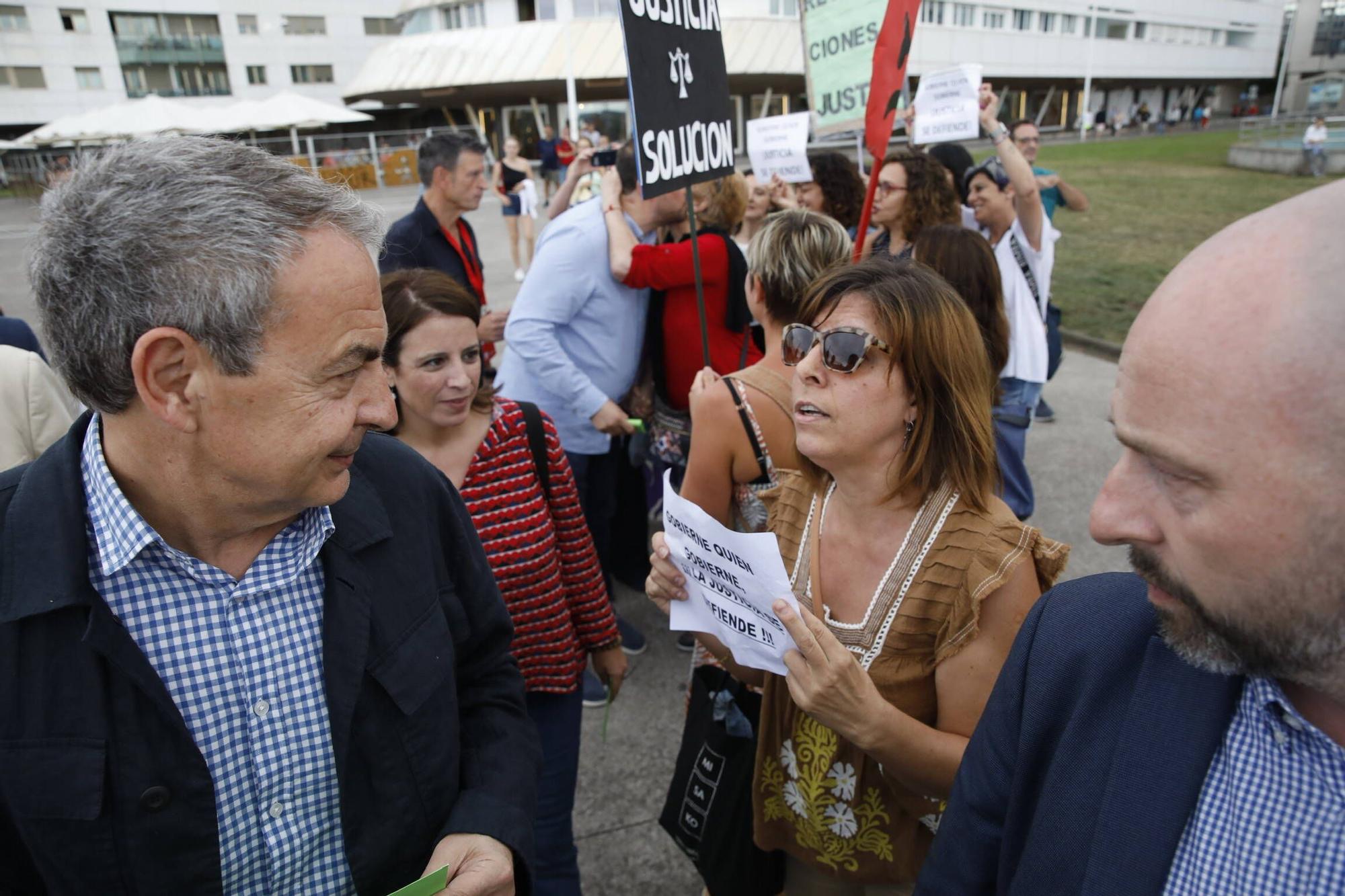 El mitin del PSOE con José Luis Rodríguez Zapatero en Gijón, en imágenes