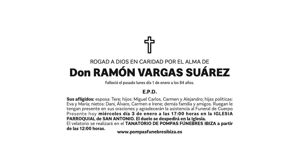 Esquela Ramón Vargas Suárez