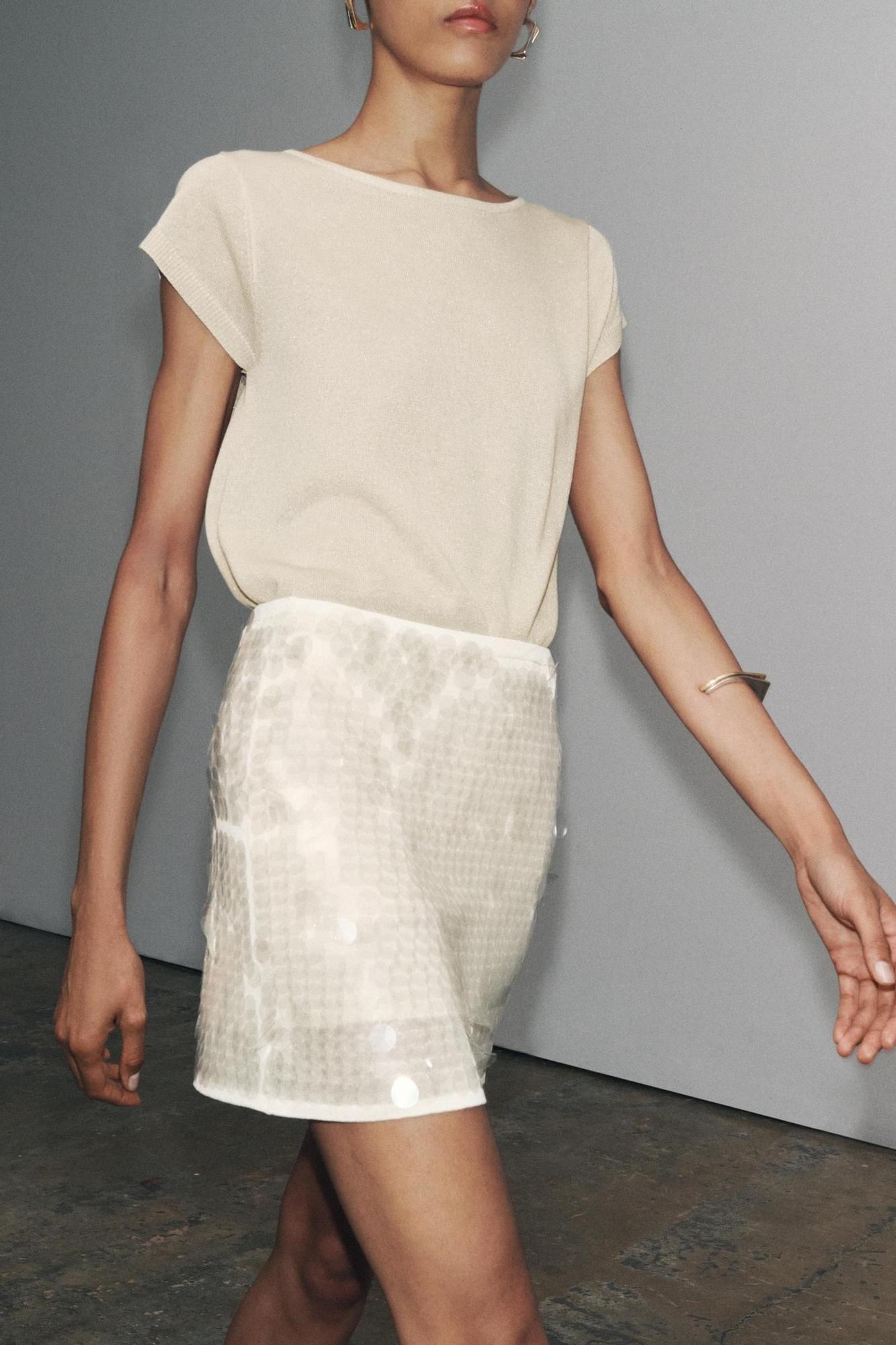 MINIFALDA LENTEJUELAS ZARA | Una prenda especial para lucir durante todo el año con looks de día ...