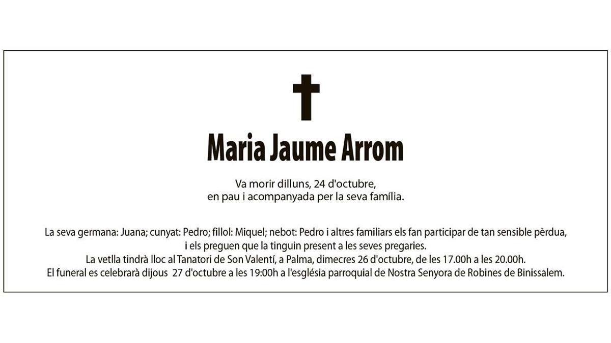 Maria Jaume Arrom
