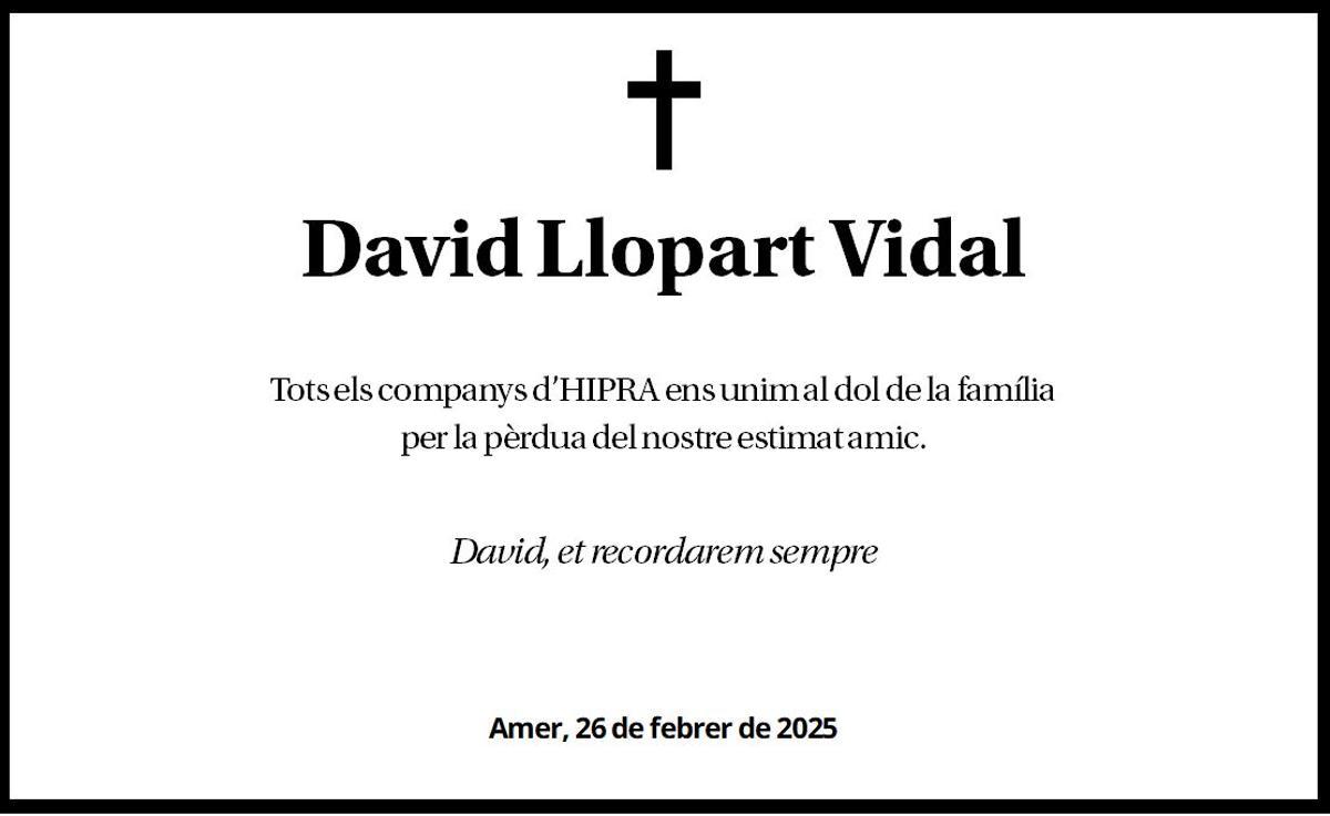 DEFUNCIONS | Necrològiques del 26 de febrer de 2025