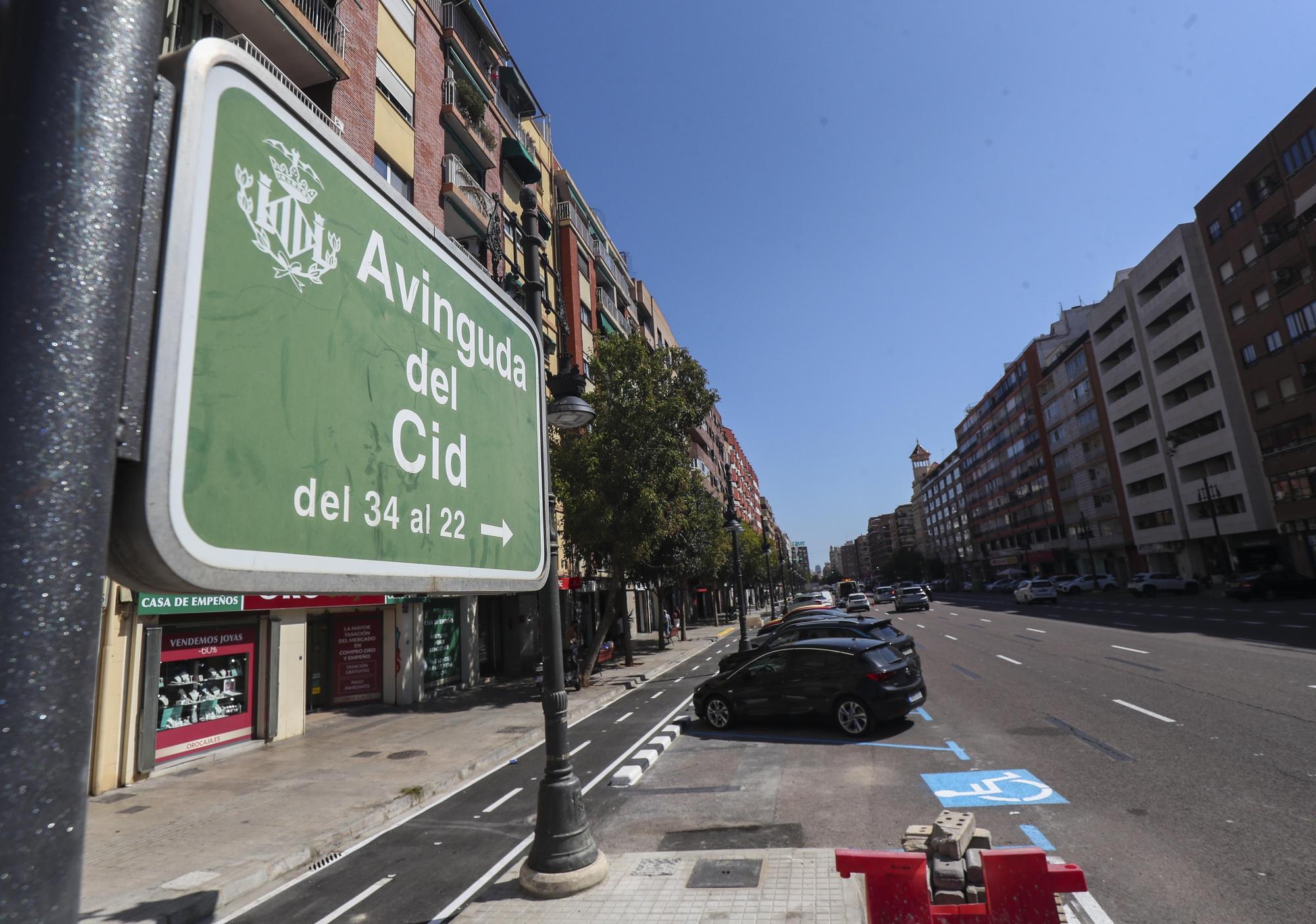Así van las obras del carril bici de la Avenida del Cid