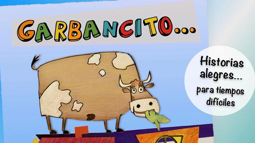 Cuentacuentos Garbancito con el buey sobre el tejado