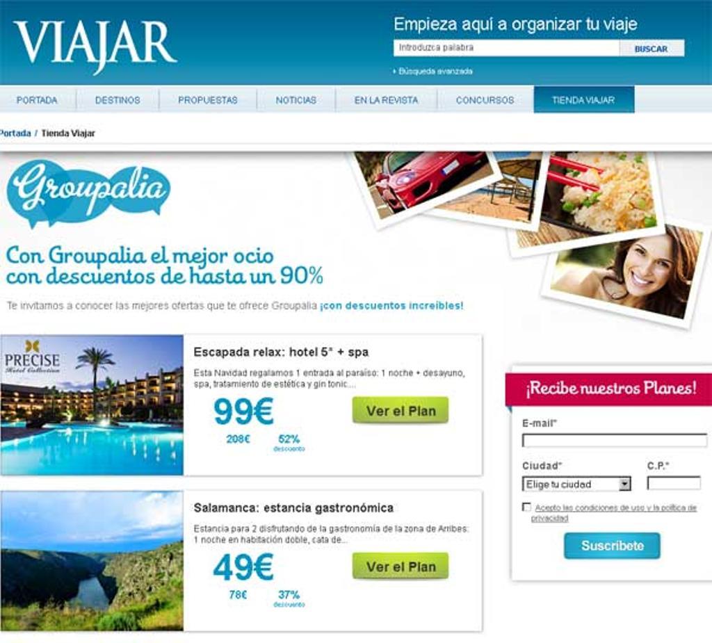 VIAJAR ofrecerá a sus lectores las mejores propuestas de GROUPALIA - Viajar