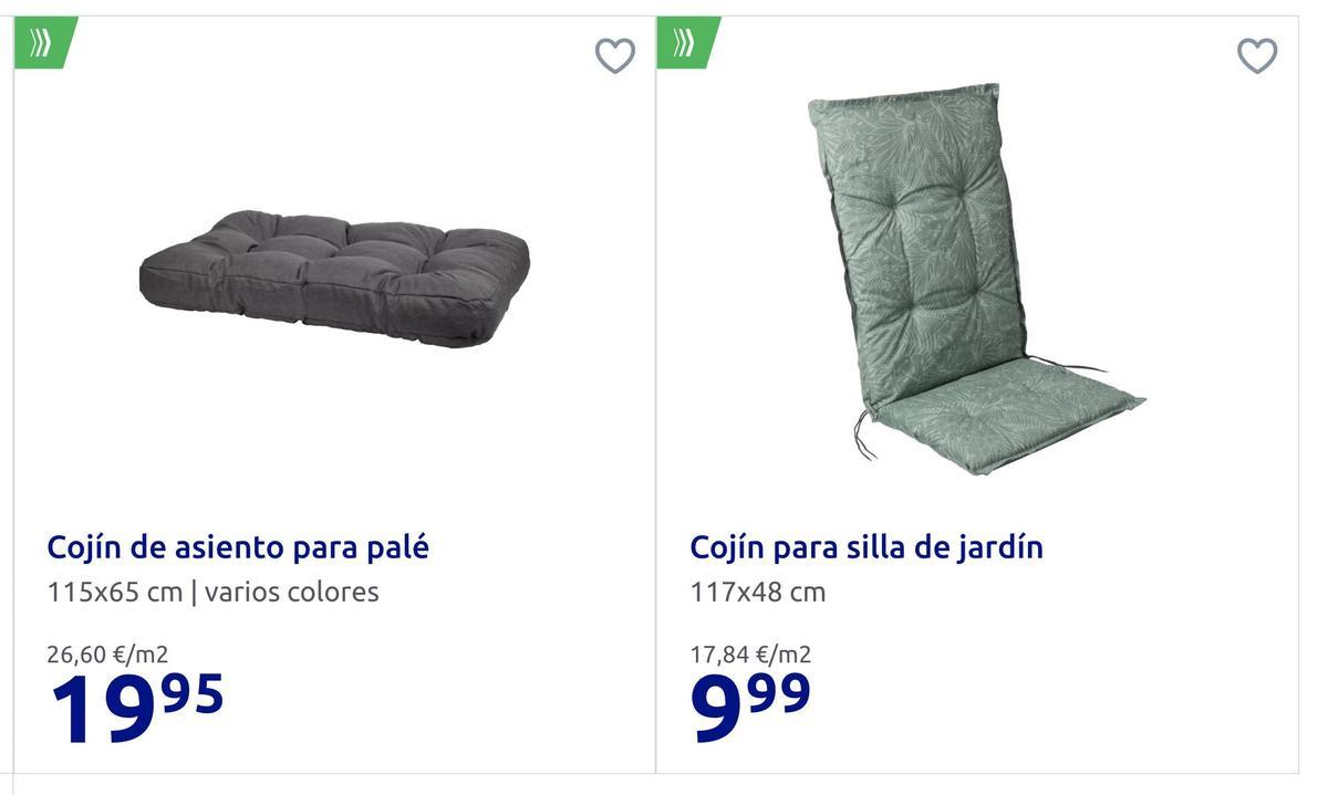 Los cojines de Action para sofás y sillas de jardín ideales para el verano