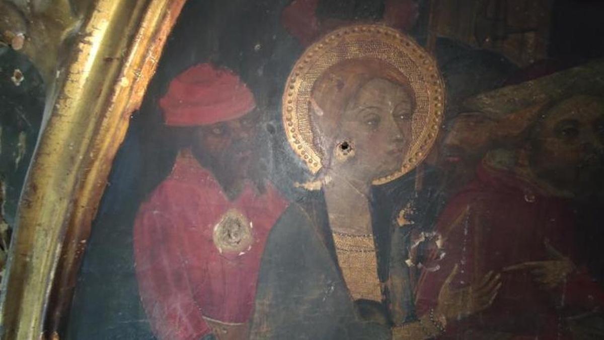 Comienza la restauración del retablo del Santo Sepulcro de Zaragoza