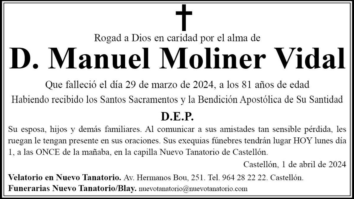 D. Manuel Moliner Vidal
