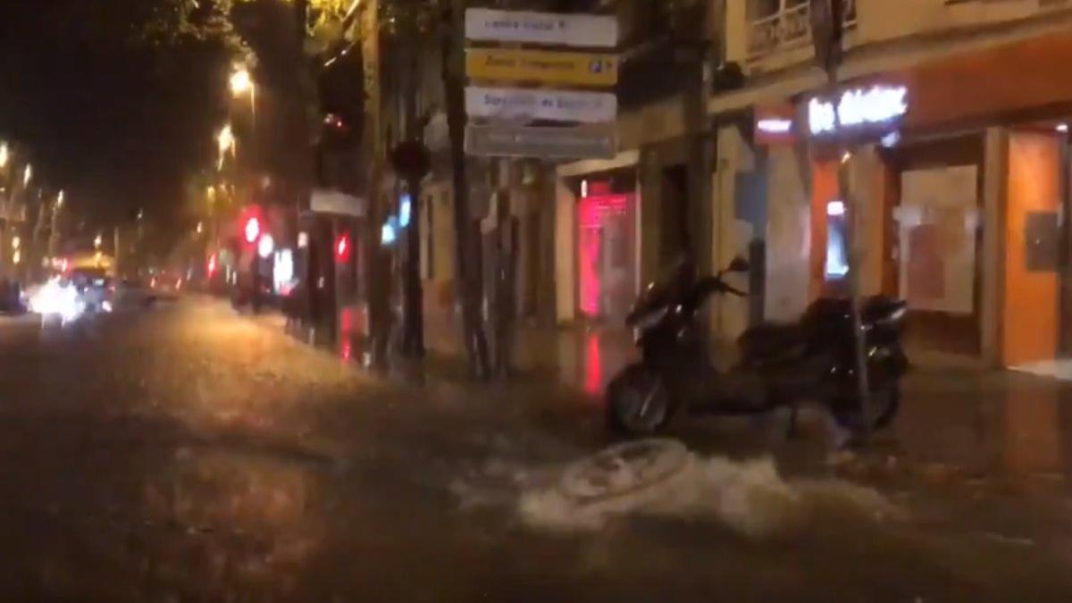 Las lluvias dejan bajos inundados y trombas de agua en Catalunya