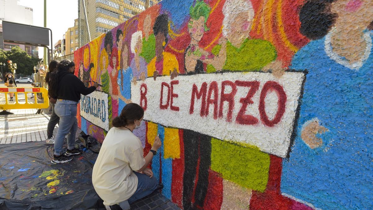 Mural por la igualdad de género en el IES Isabel de España