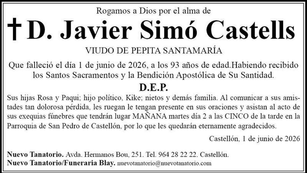D. Javier Simó Castells