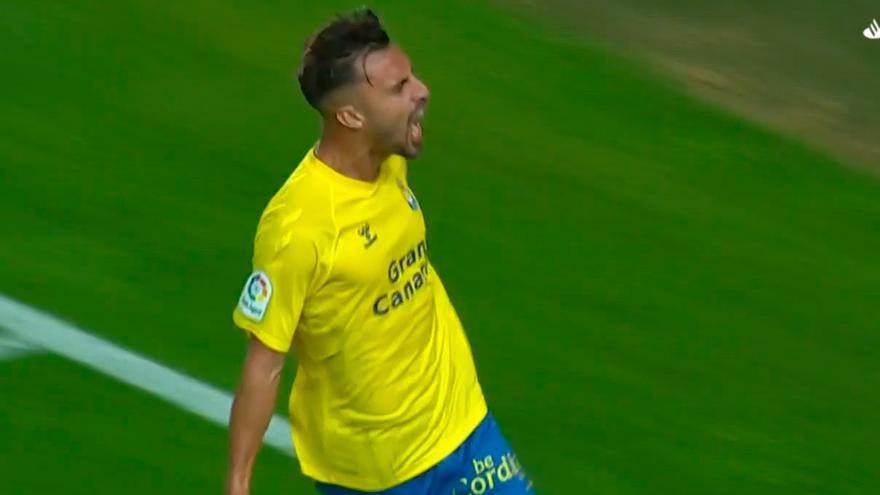 Las Palmas - Mirandés: El gol de Óscar Clemente