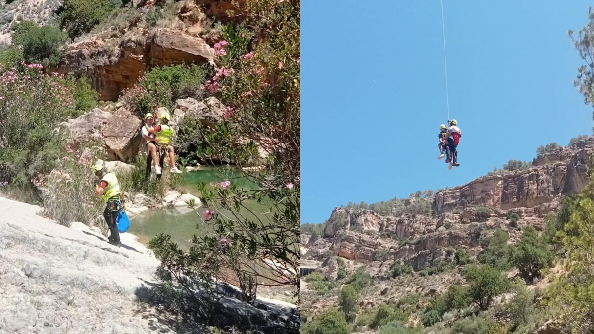 RESCATE LA JARA BUÑOL | Rescatan a un joven en el barranco La Jara de Buñol