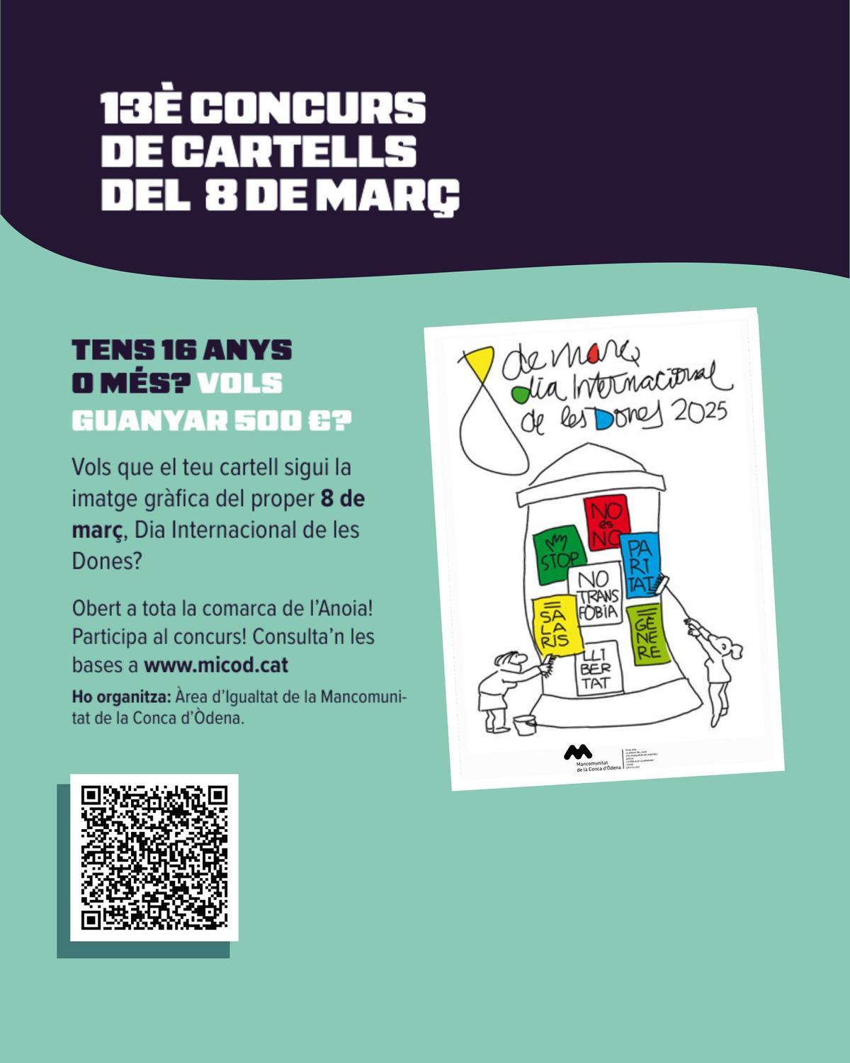 8M CONCA D'ÒDENA | 13è concurs de cartells per al 8M - Regió7