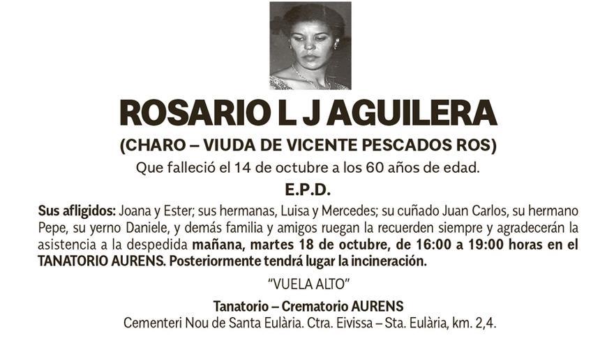 Esquela Rosario LJ Aguilera - Diario de Ibiza