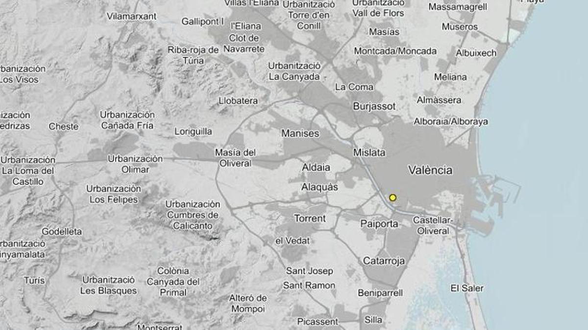 El municipio de l'Horta Sud en el que se ha registrado un seísmo de 1,7 ...