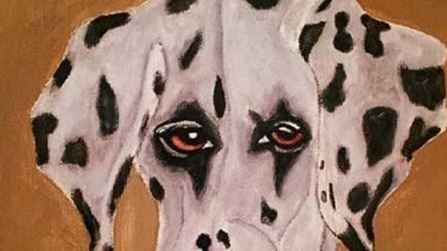 El perro que inspira un cuadro de Torró se aburre con los vídeos de ...