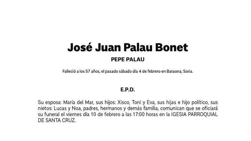 Esquela José Juan Palau Bonet - Diario de Ibiza