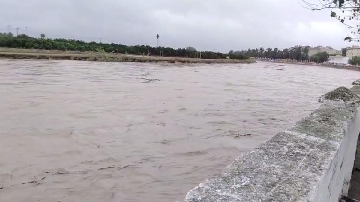 Así baja el río Magro por Algemesí