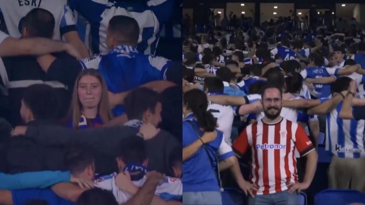La imagen viral de una aficionada del Barça en Anoeta que rememora la ...