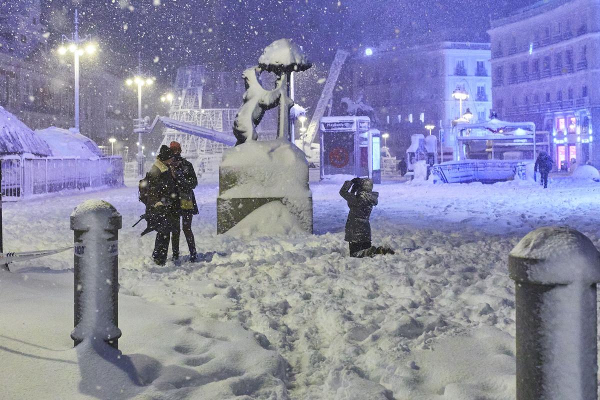 Las mejores imágenes de la borrasca Filomena en Madrid