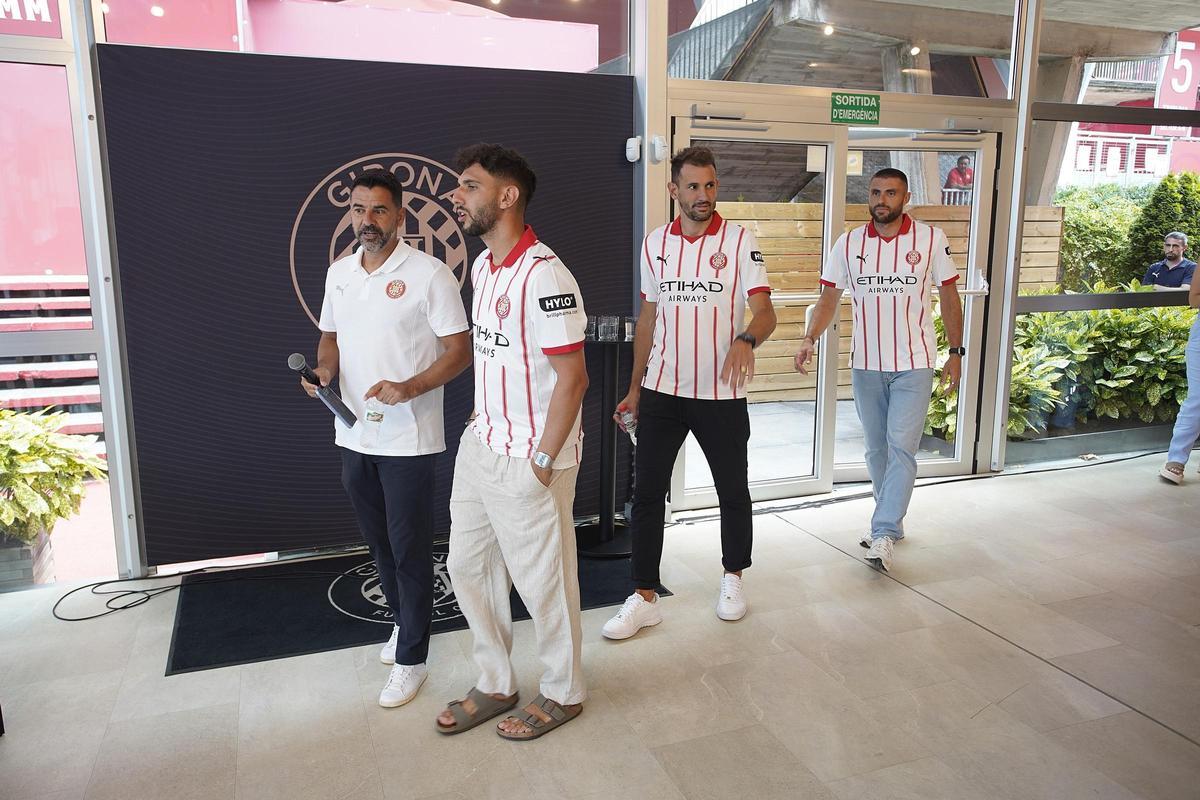 Les imatges de l’acord de patrocini entre el Girona FC i el Grup Autopodium