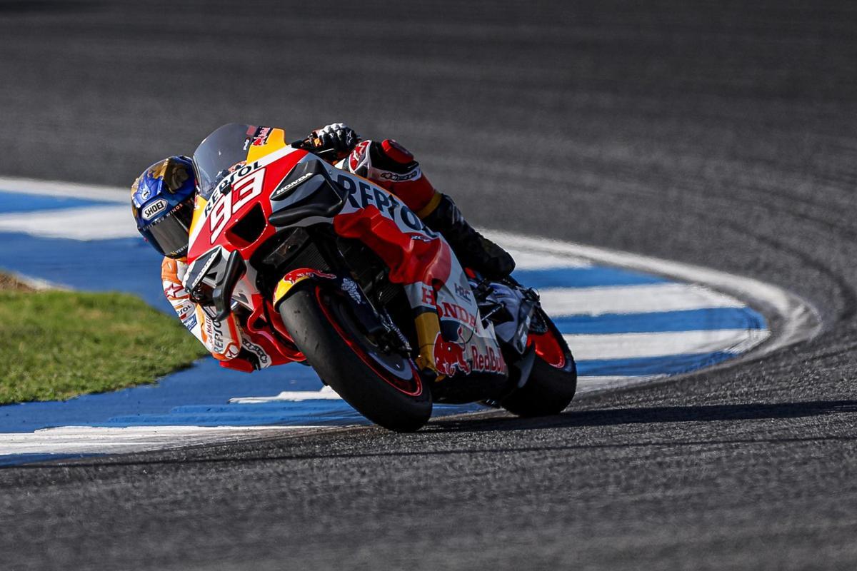 Gran esglai de Marc Márquez en el seu muscle operat