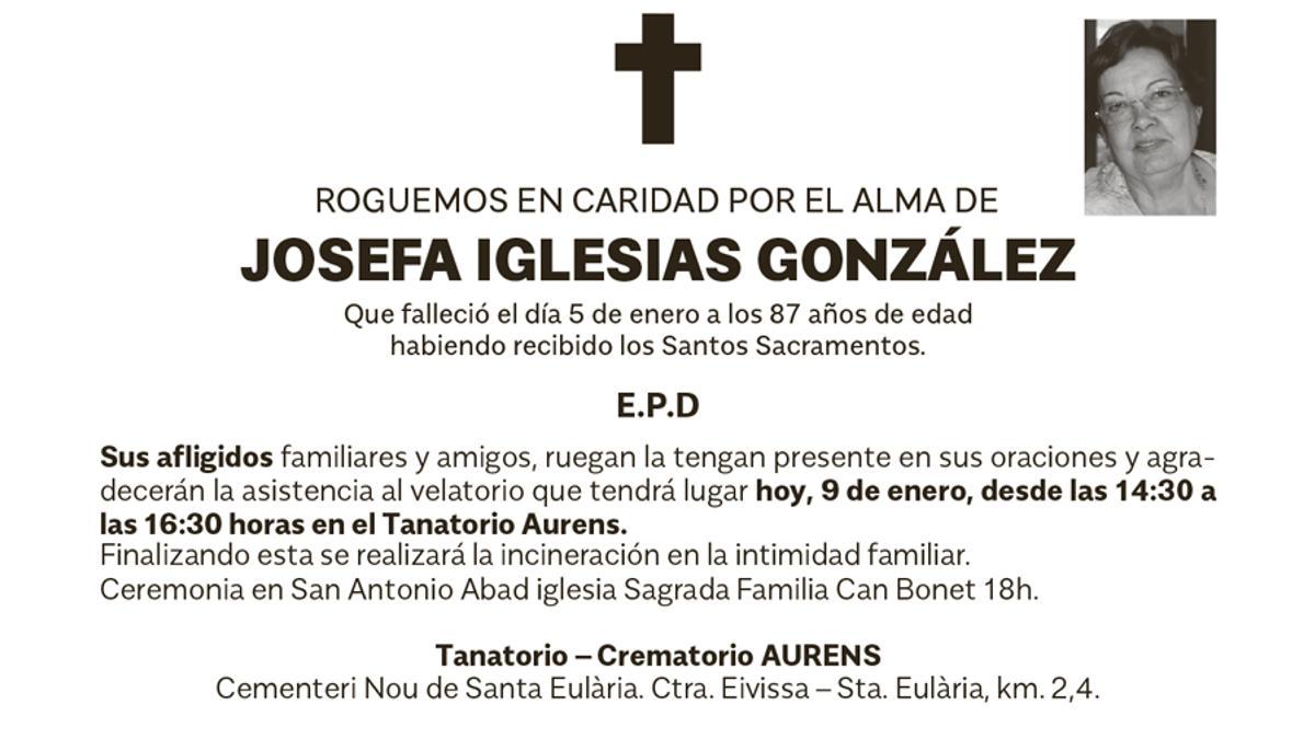 Esquela Josefa Iglesias González