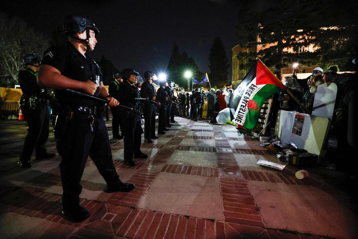 Máxima tensión en el campamento de manifestantes propalestinos de la ...