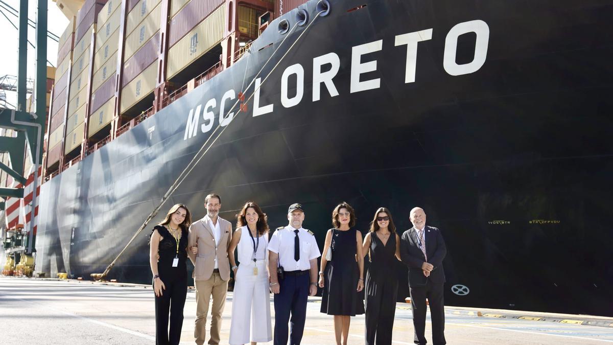 El Puerto de Valencia celebra la primera escala del MSC Loreto