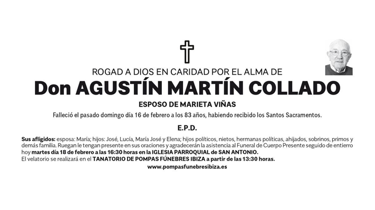 Esquela Agustín Martín Collado