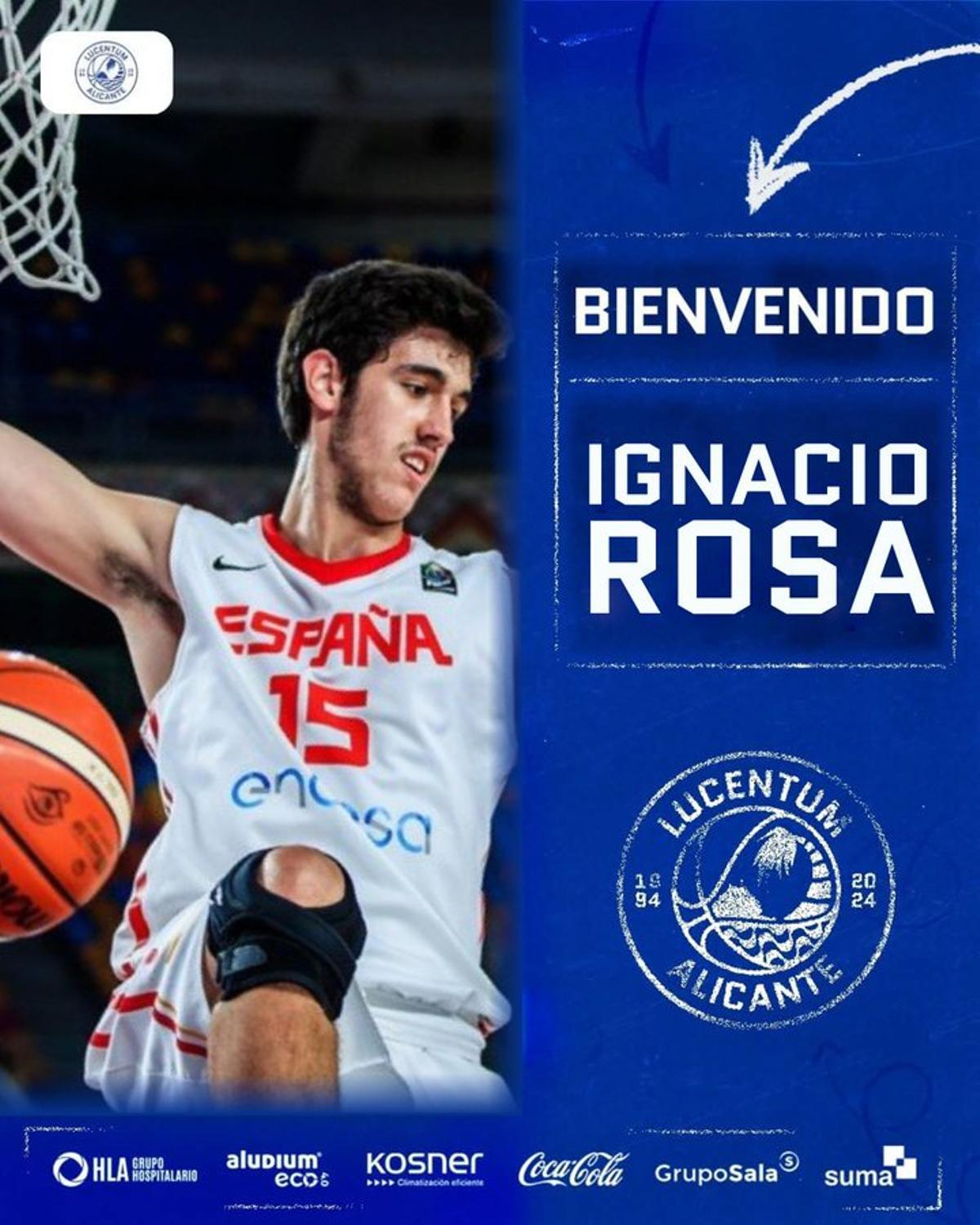 FICHAJE LUCENTUM BALONCESTO | El Lucentum se refuerza con el pívot Ignacio Rosa