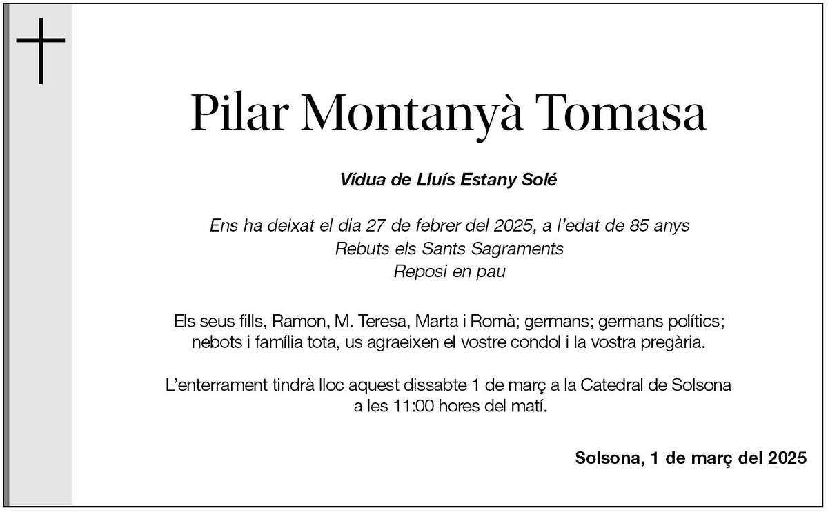 Necrològiques de l'1 de març del 2025