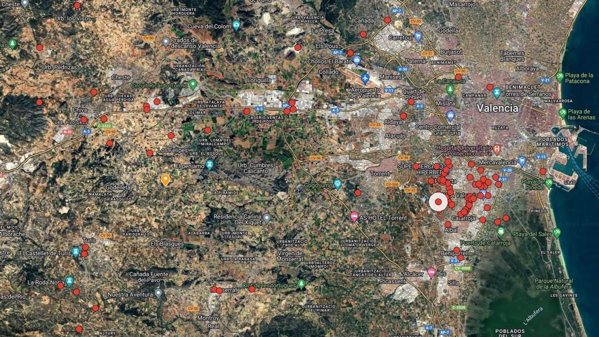 DESAPARECIDOS DANA VALENCIA | El mapa de los desaparecidos o ...