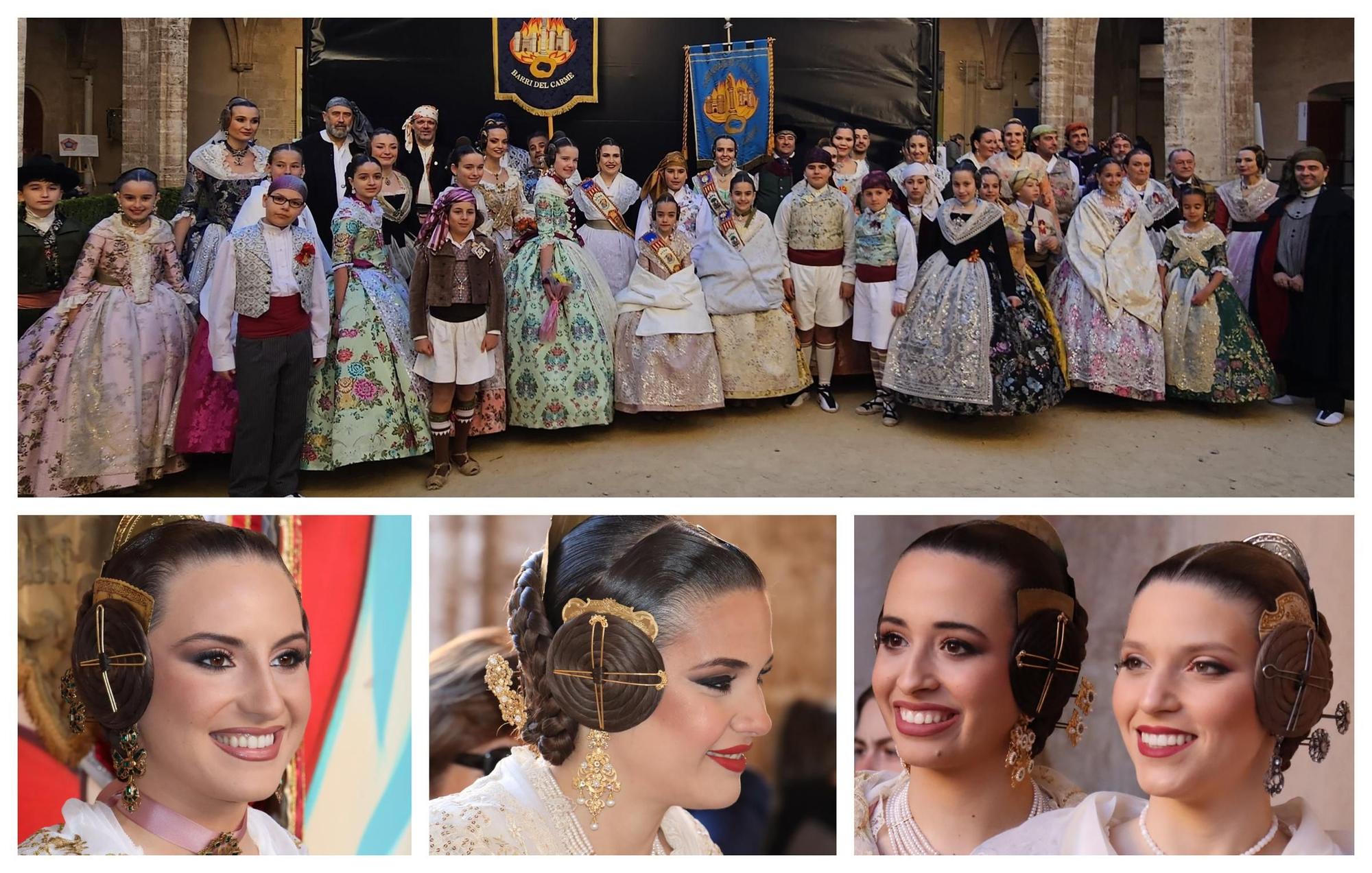 María Estela y la corte estrenan año con las Fallas del Carmen