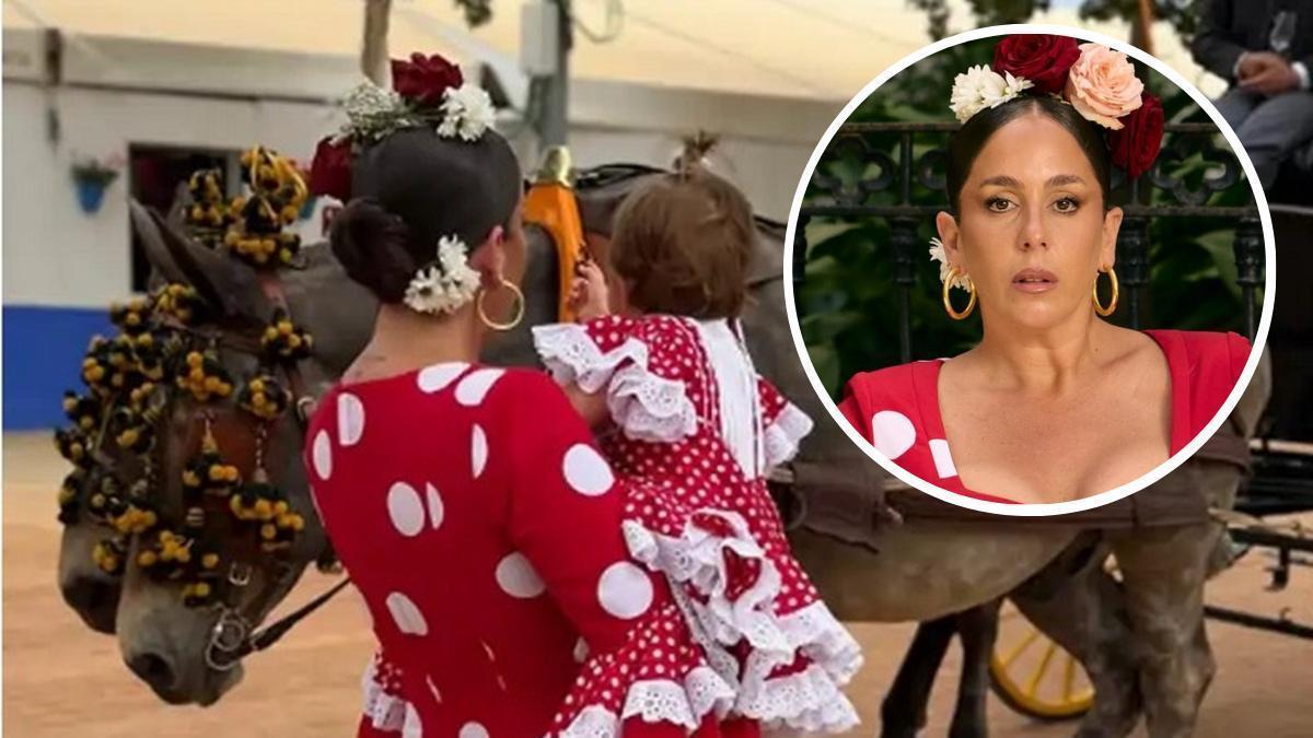 Anabel Pantoja y su ‘mini-me’, a juego en la Feria de Córdoba, y con ...