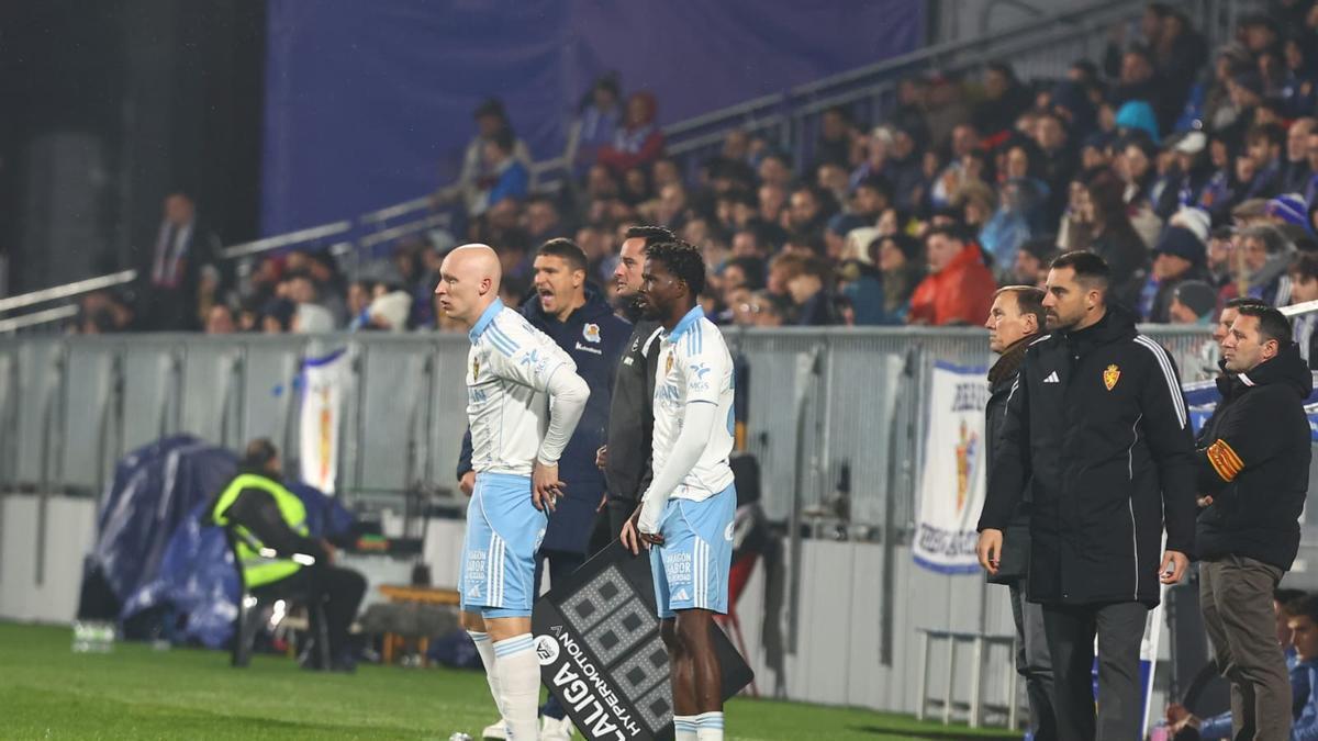 Paul Akouokou, autor del gol del Real Zaragoza: "Tenemos que seguir así y a ver qué pasa"