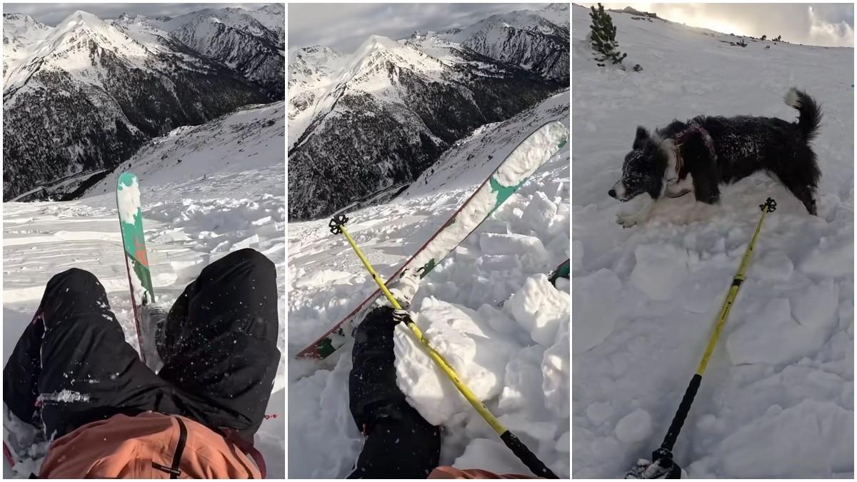 Una esquiadora provoca un alud sin querer y el vídeo da la vuelta al mundo