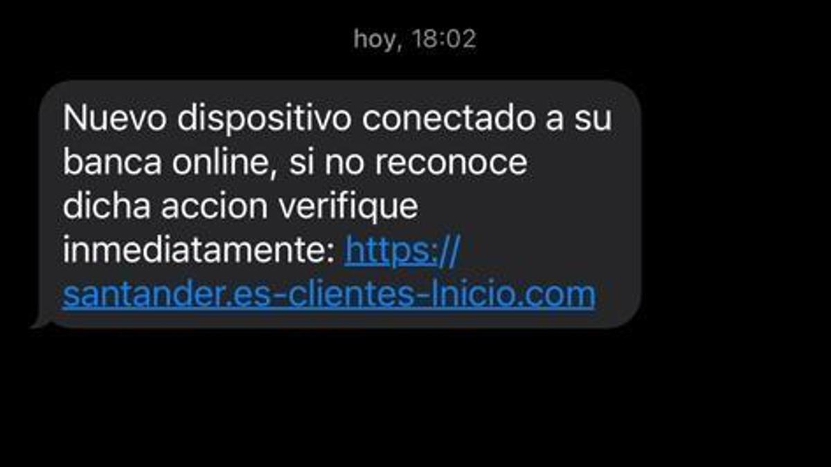 Estafa smishing Canarias: Cuidado con este SMS falso del Santander: es ...
